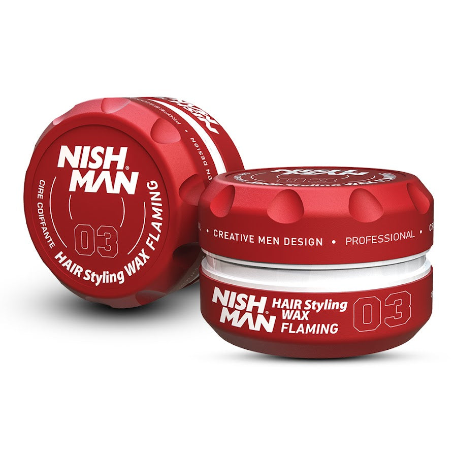 Nish Man Aqua Hair Styling Wax (03) Flaming 150ml
